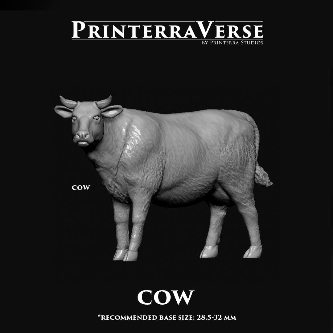Printerraverse Cow 28mm Resin Miniature - Etsy
