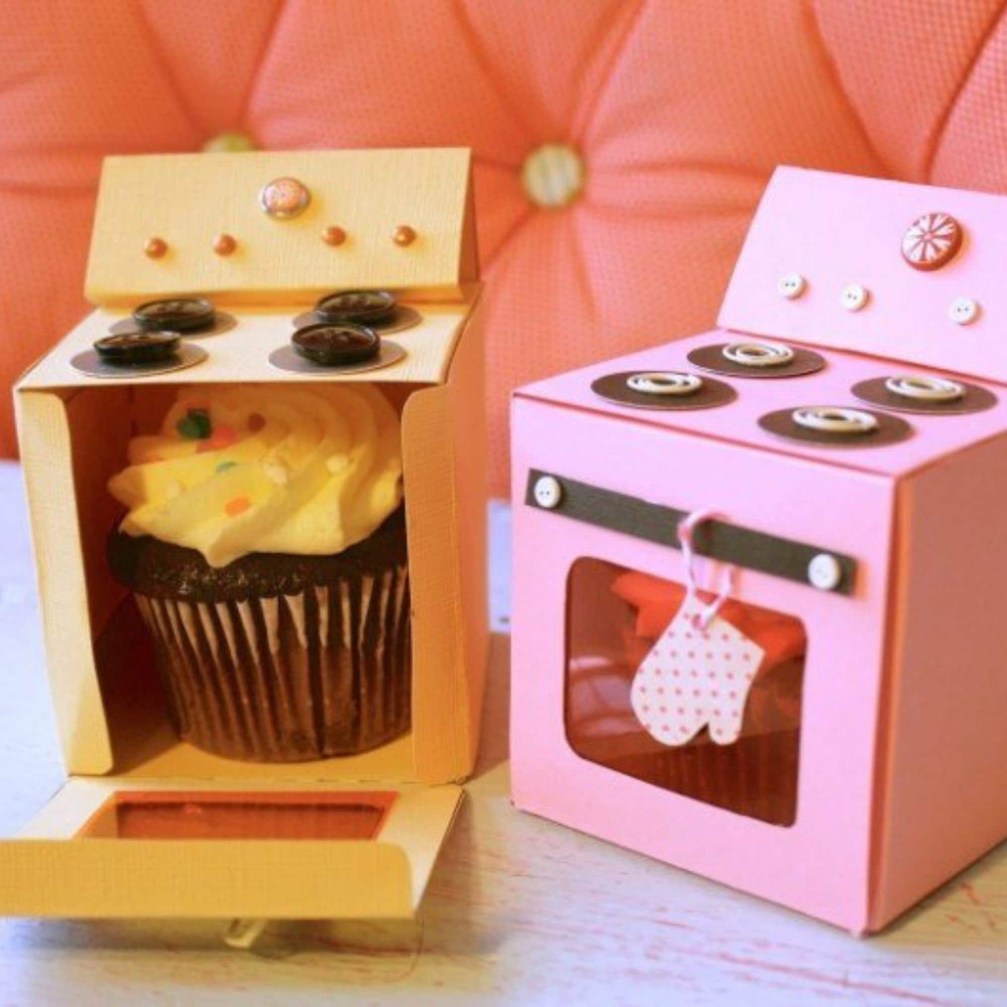 Cupcake Box Papercraft PDF Template Creating Paper Craft Cupcake Model ...