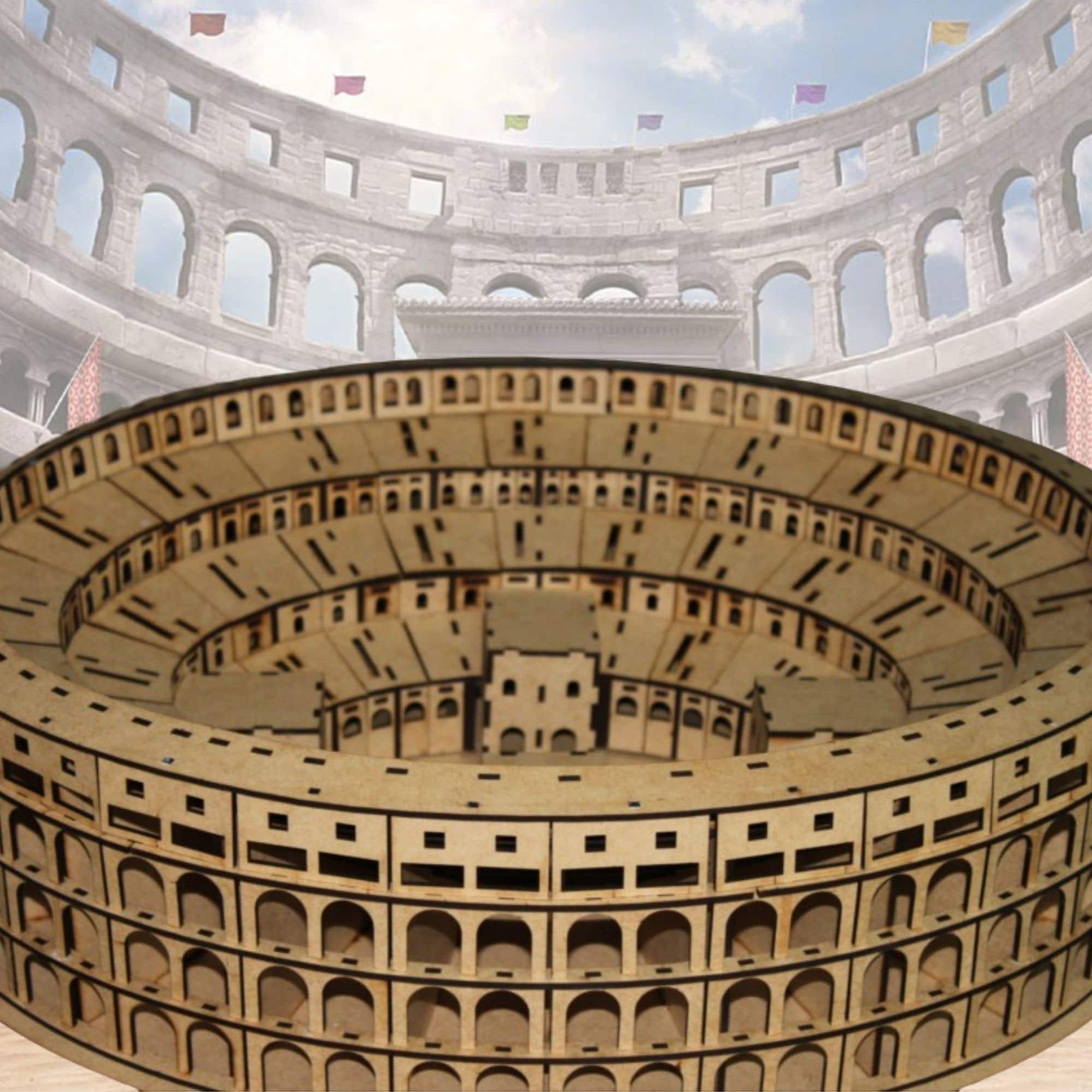 Colosseum Rome 3D Puzzle Laser Cut Digital Instant Download File Laser ...