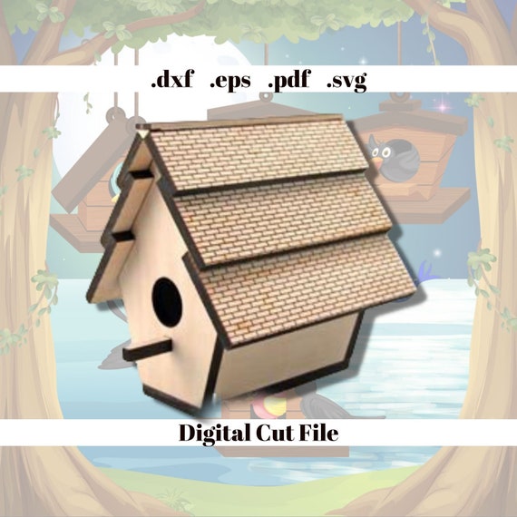 Bird House 3D Laser Cut Digital Instant Download Template File | Etsy