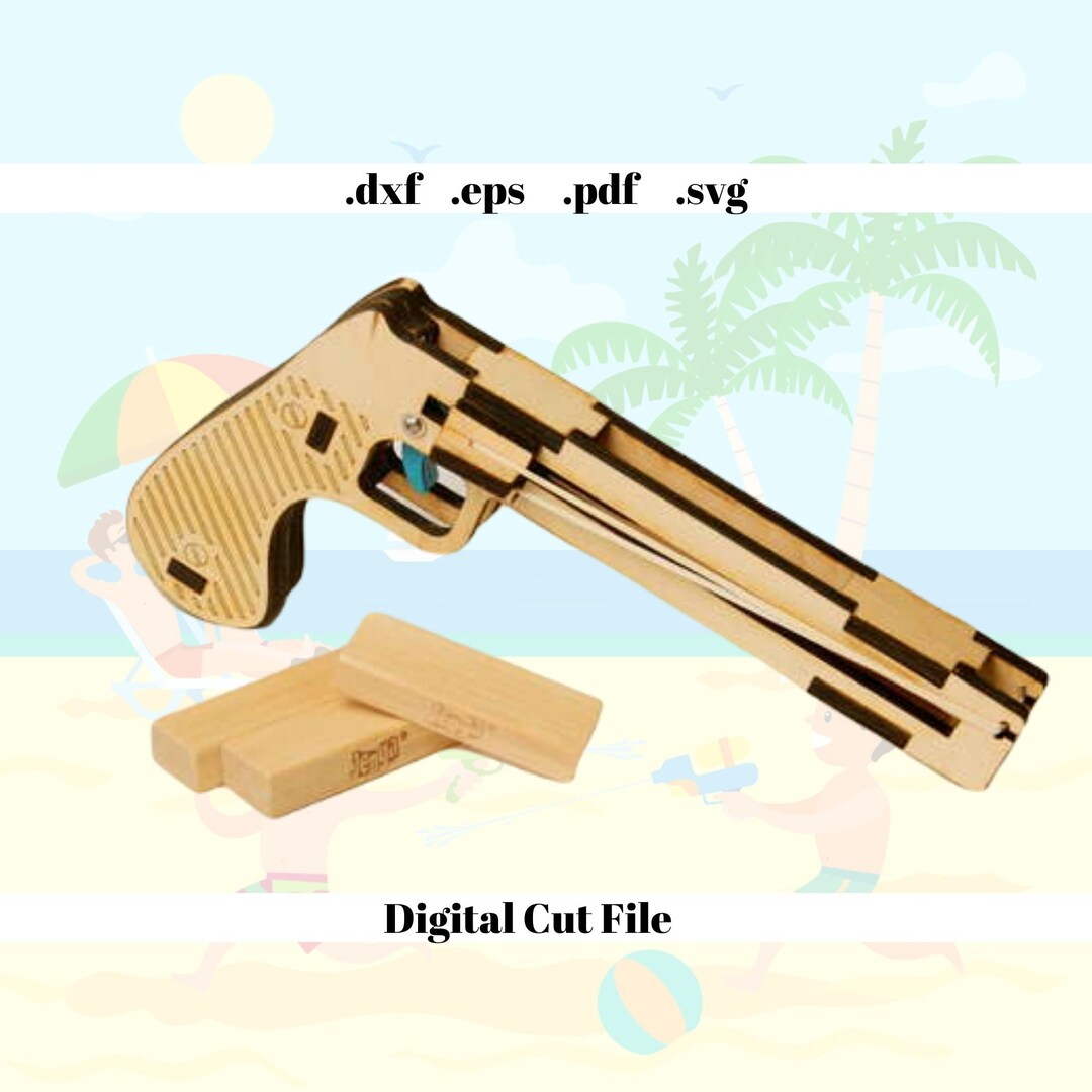Rubber Band Gun Laser Cut Digital Instant Download Template File Cnc ...