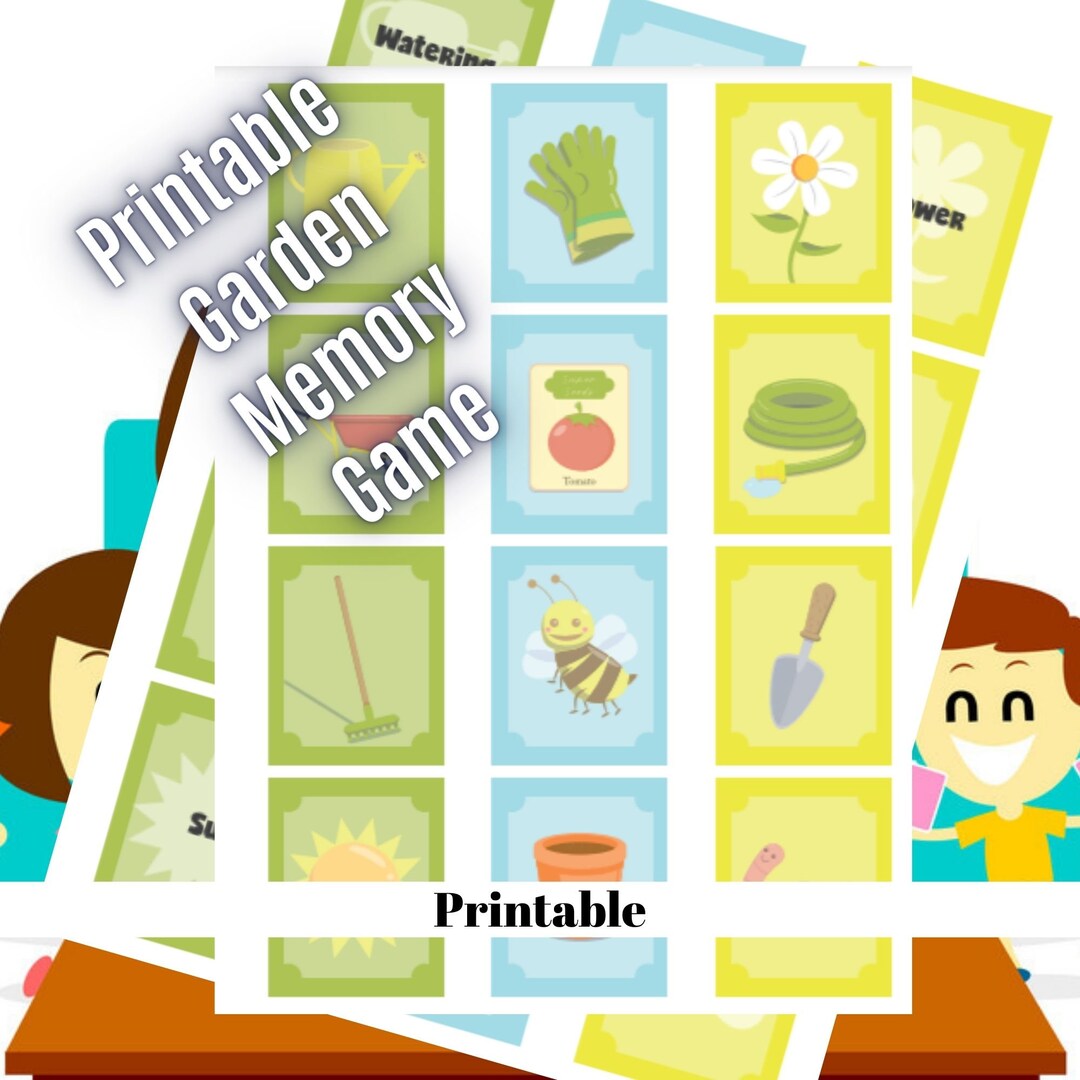 Printable Garden Matching Educational Memory Card Game - Etsy