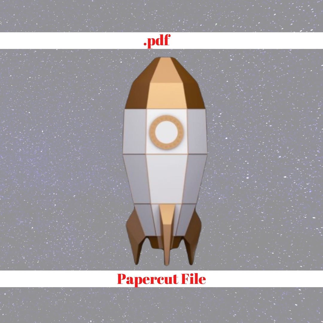 Spaceship Papercraft PDF Template Creating Paper Craft Spaceship Model ...