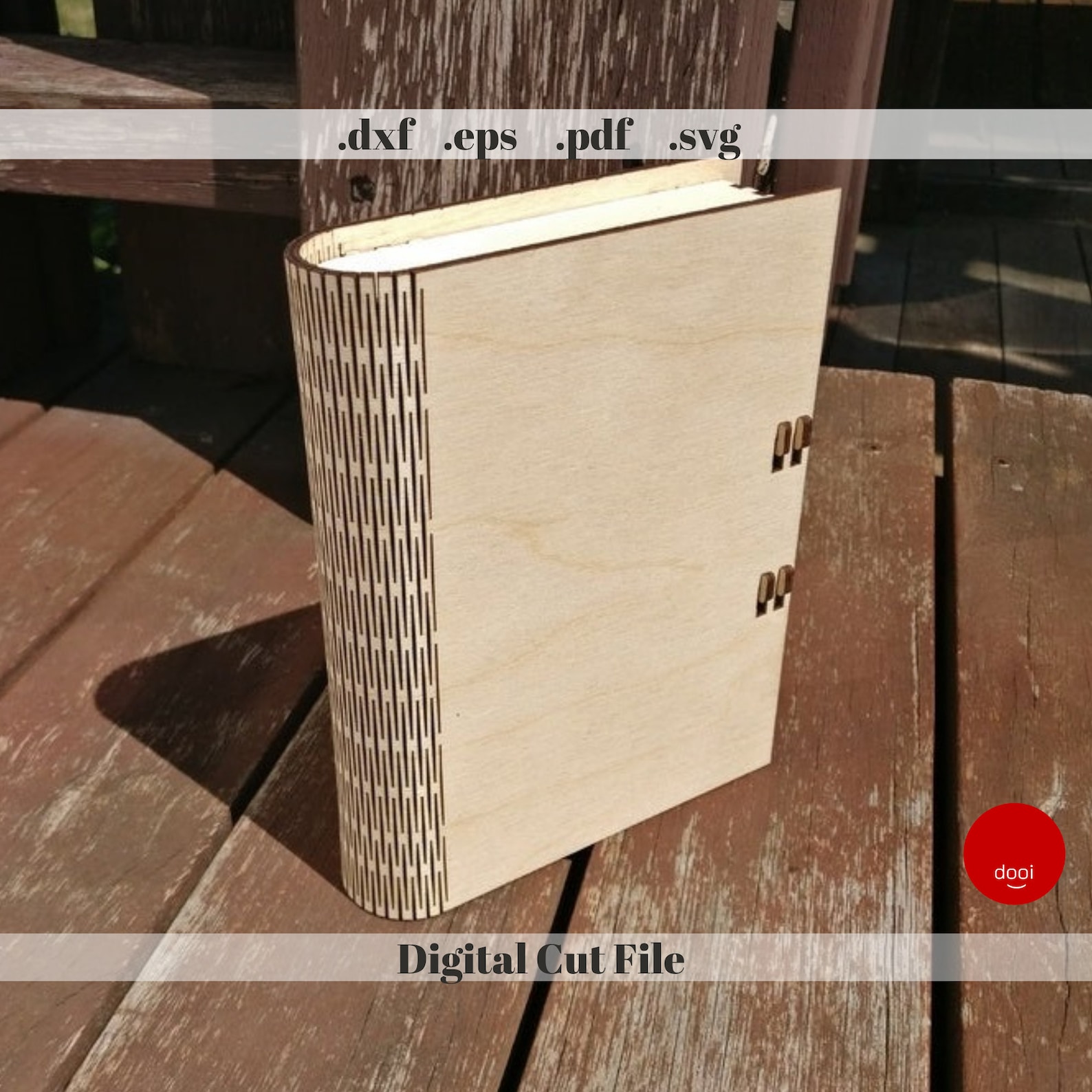 Book Box With Latch 3mm, Laser Cut Files, PDF, SVG, DXF, Eps, Cricut ...