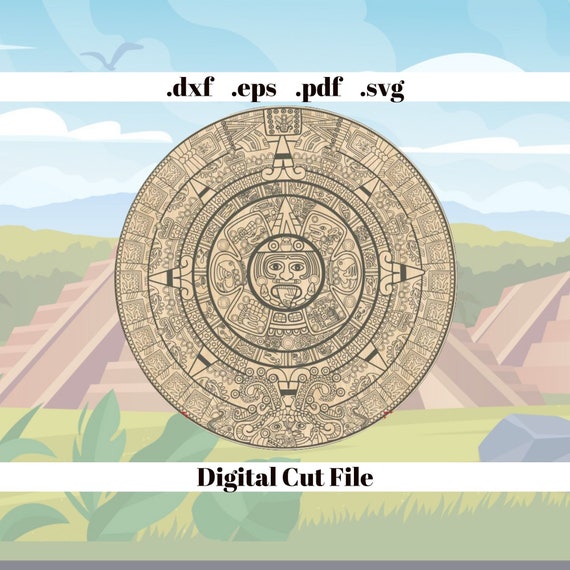 Mayan Calendar Printable Laser Cut Instant Download Ready to | Etsy Canada