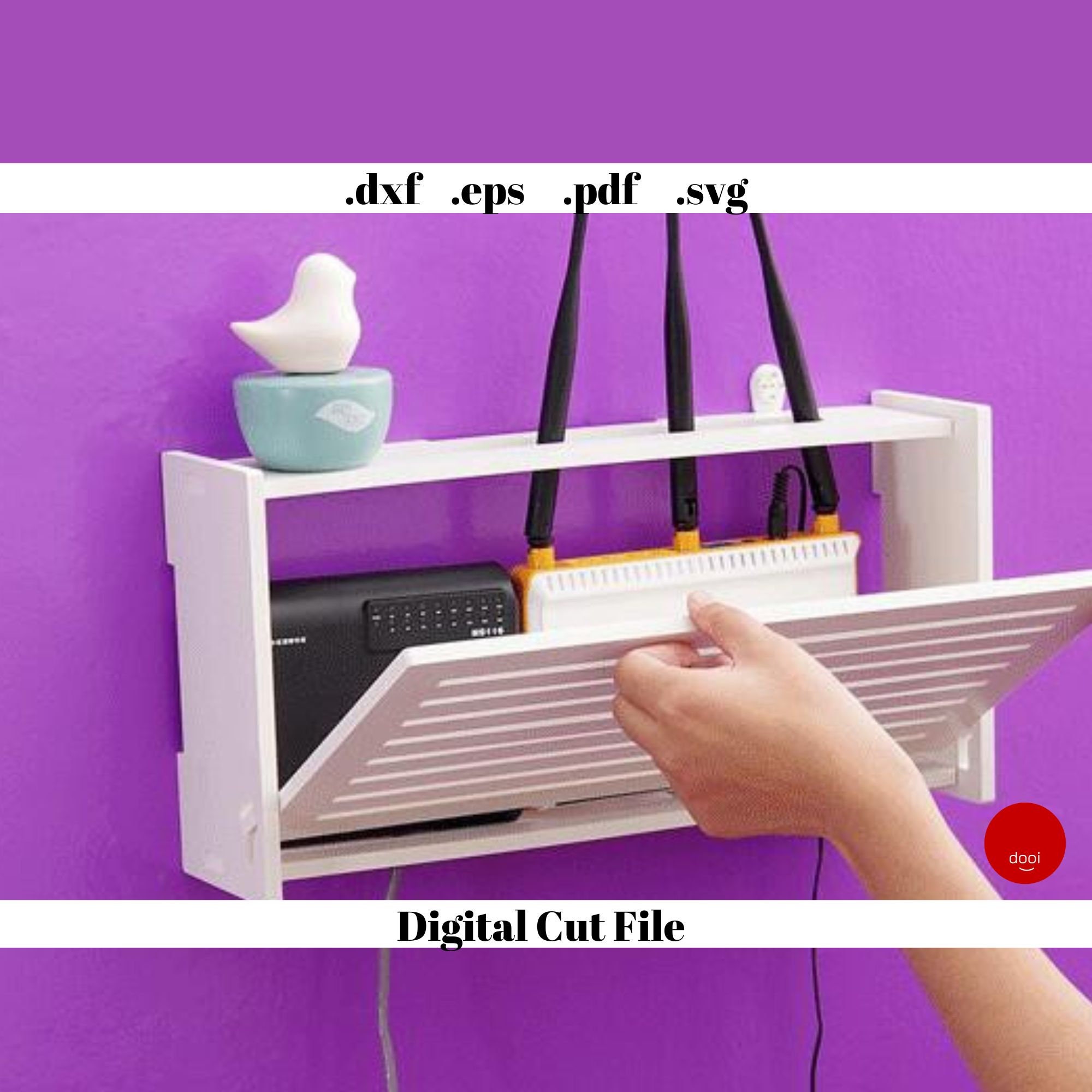 Laser Cut Wifi Router Storage Box Laser Cutting Template Instant ...