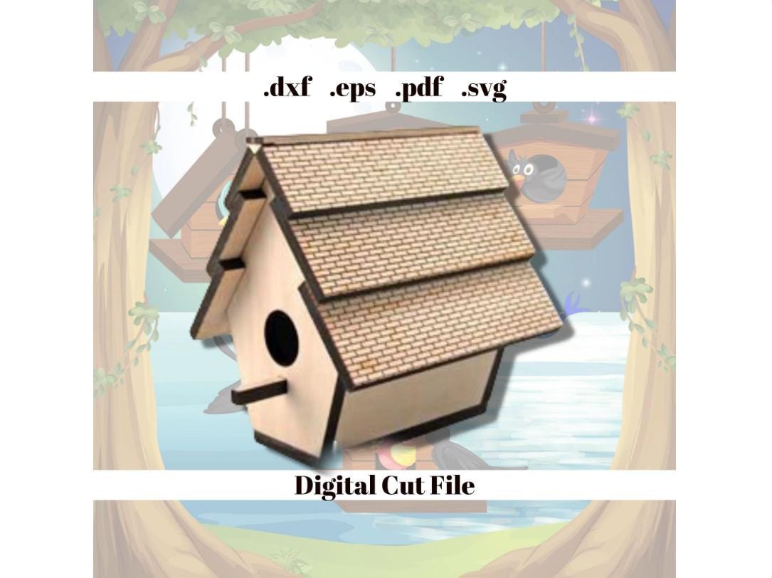 Bird House 3D Laser Cut Digital Instant Download Template File Ready to ...