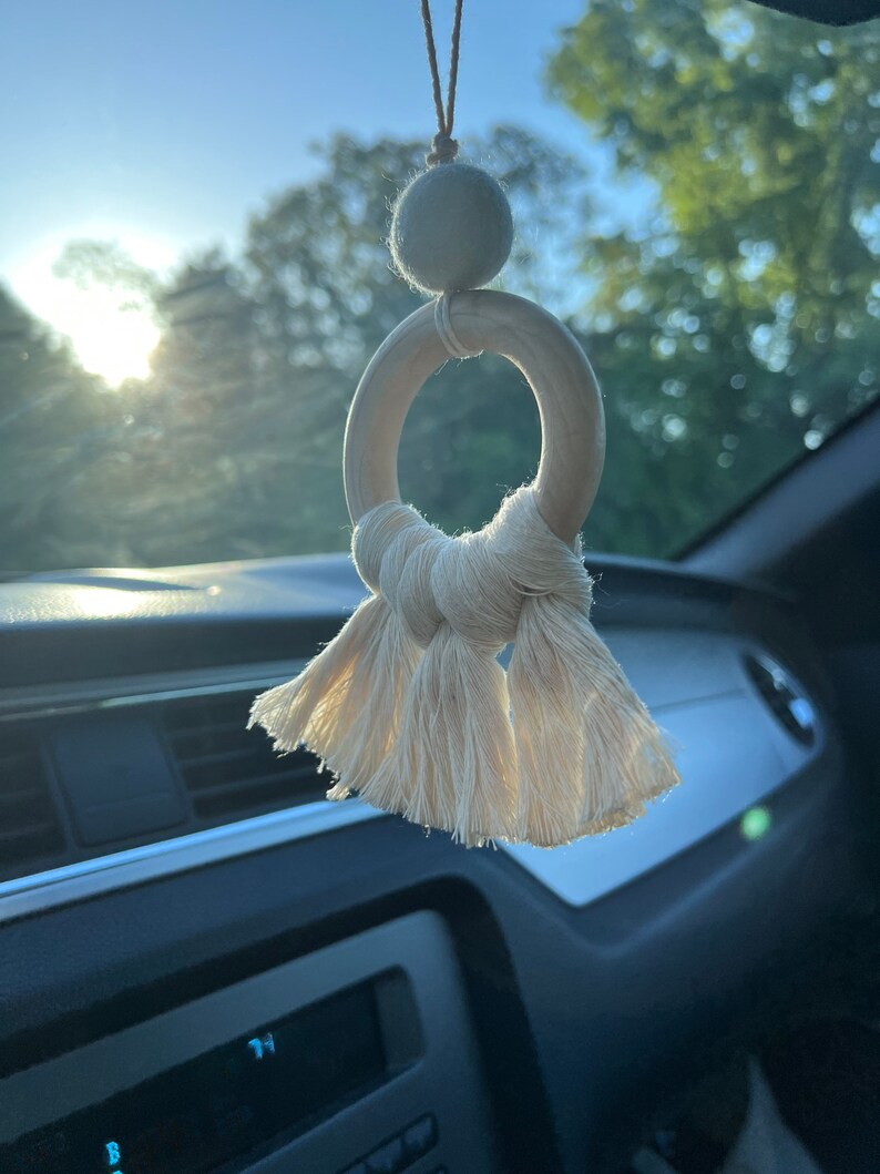 Wood and Macrame Car Diffuser - Etsy