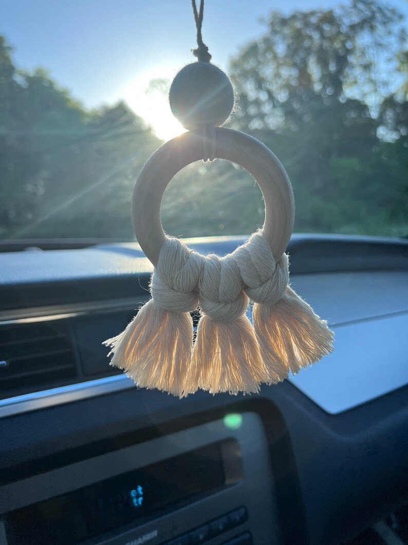 Wood and Macrame Car Diffuser - Etsy