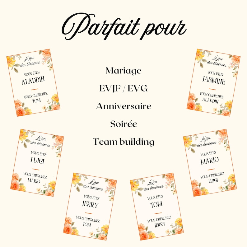 Pairs Game | Printable Games for Weddings, Birthdays, and Parties | up ...