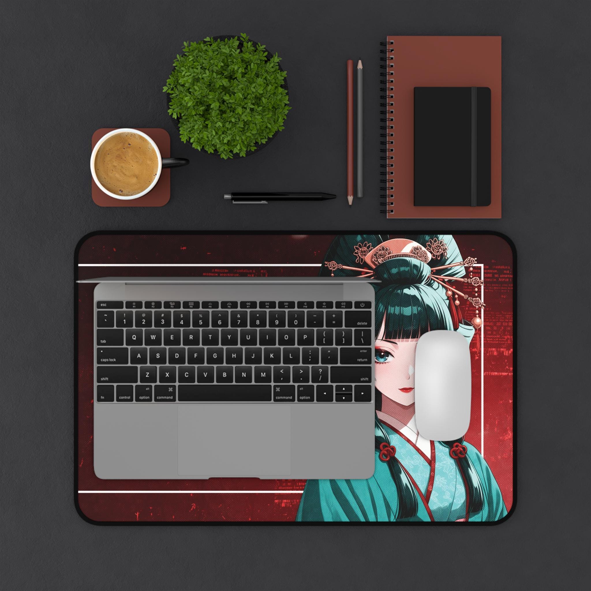 Premium Waifu Mousepad | Traditional Elegant Anime Deskmat | Perfect ...
