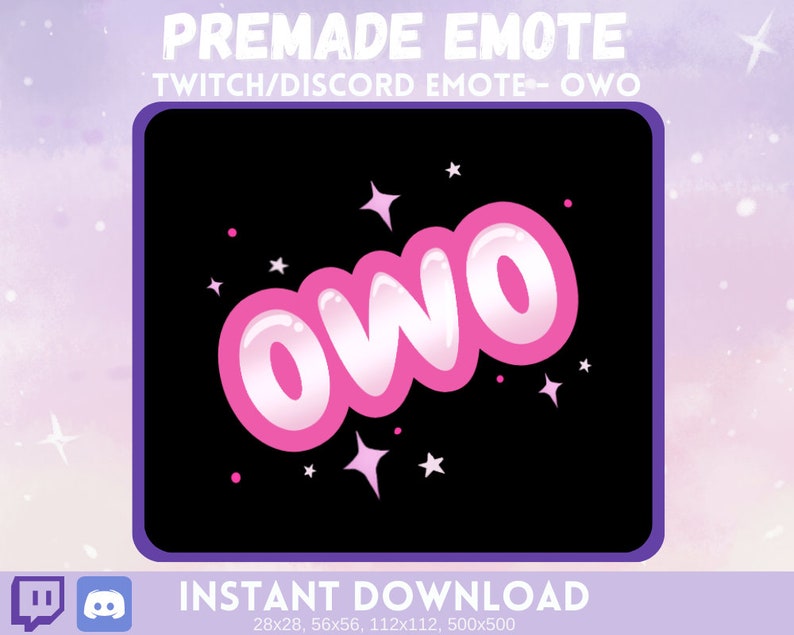 Cute Premade Owo Gaming Emote Instant Download for Twitch - Etsy