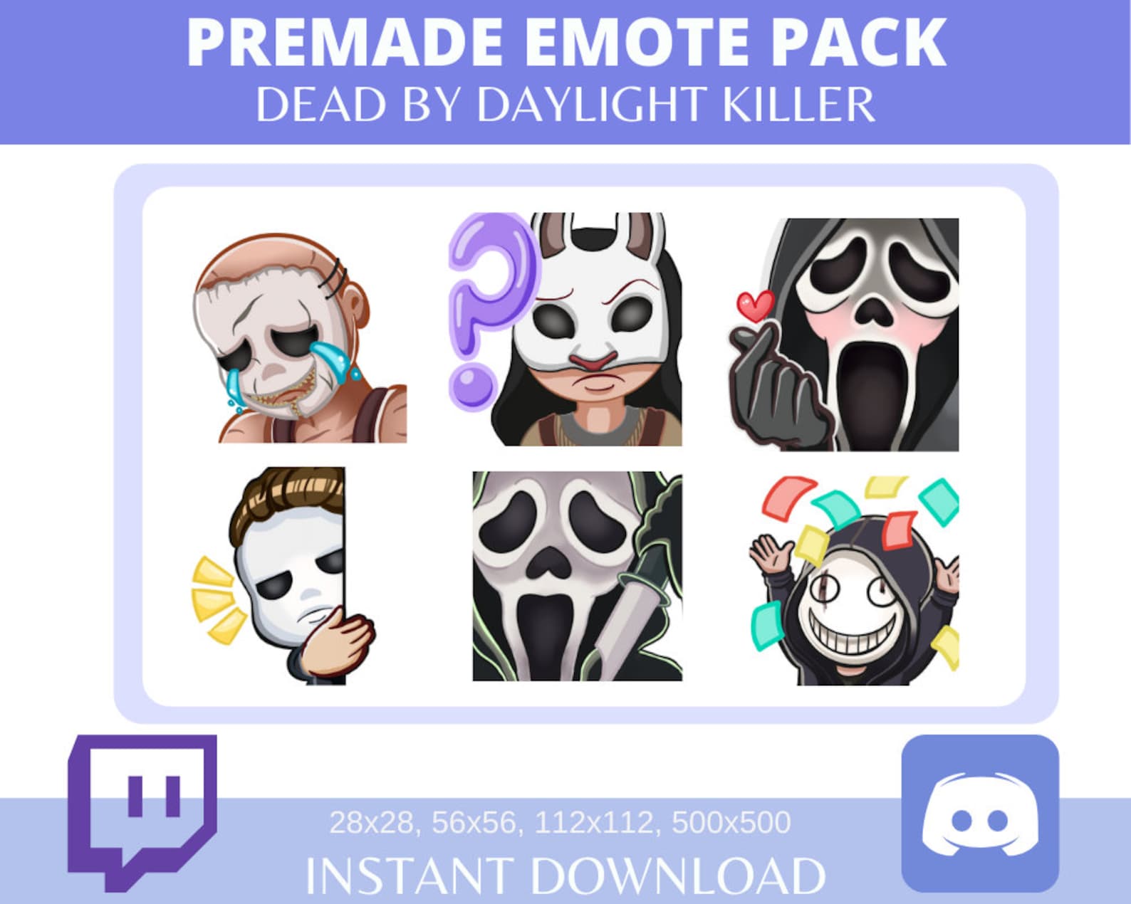 Premade Dead by Daylight Killer Emote Pack Instant Download - Etsy