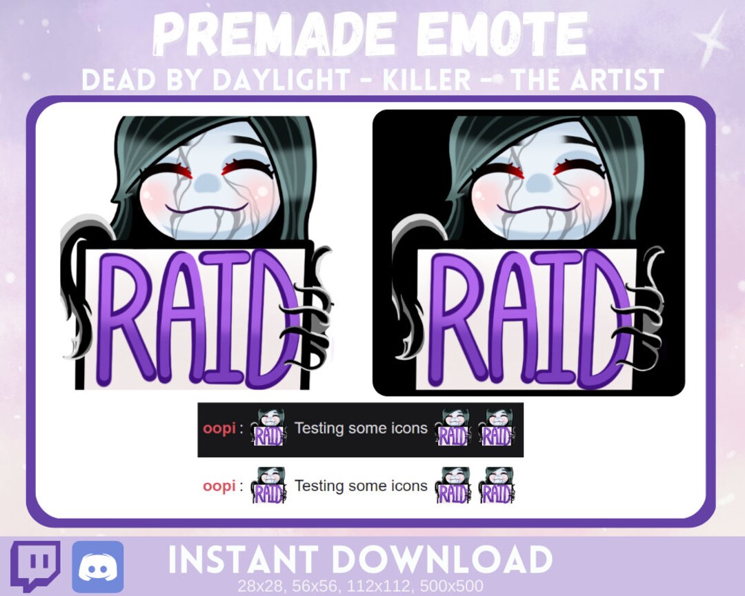 Premade the Artist Killer Dead by Daylight Raid Emote Instant - Etsy