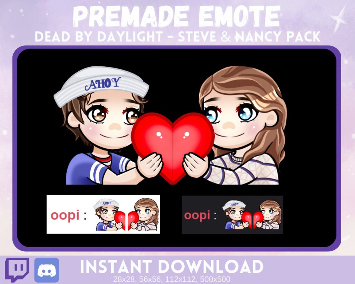 Premade Steve and Nancy Dead by Daylight Survivor Emote Pack Instant ...