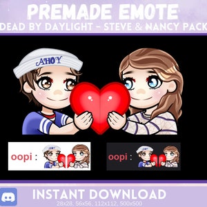Premade Steve and Nancy Dead by Daylight Survivor Emote Pack Instant ...