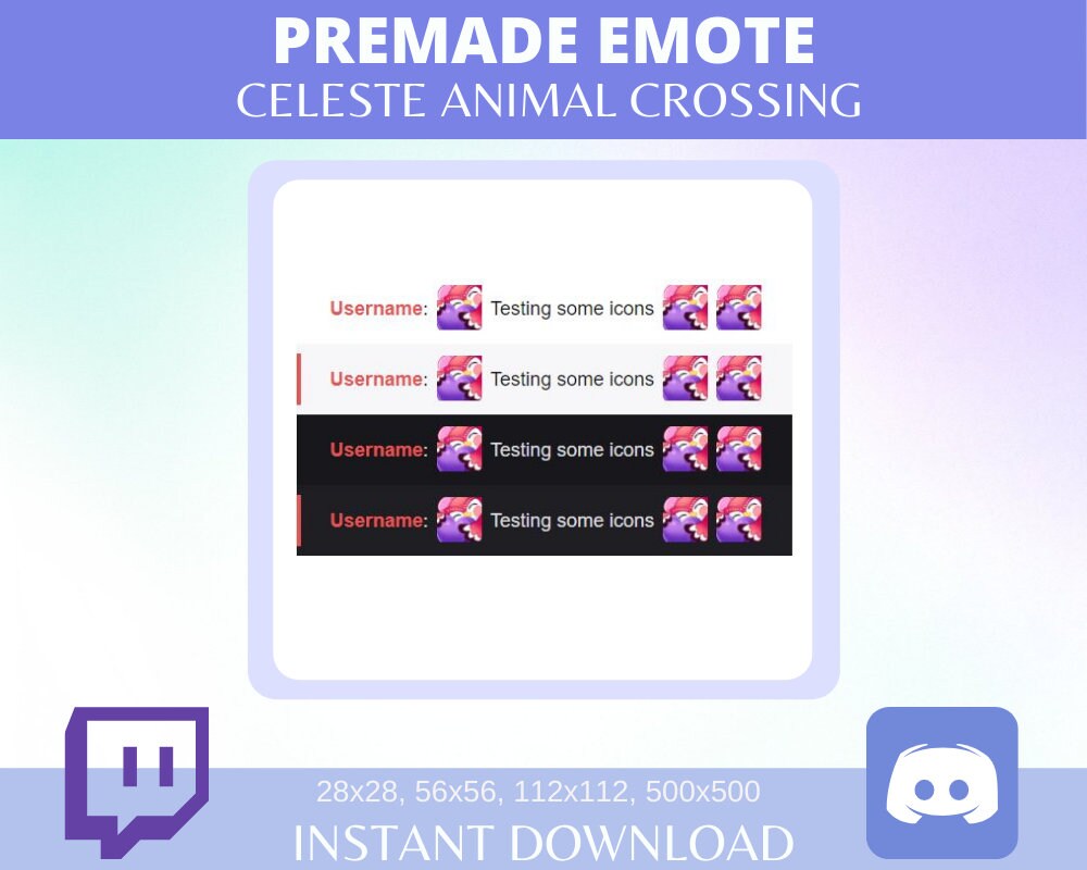 Animal Crossing Emote - Celeste - Etsy
