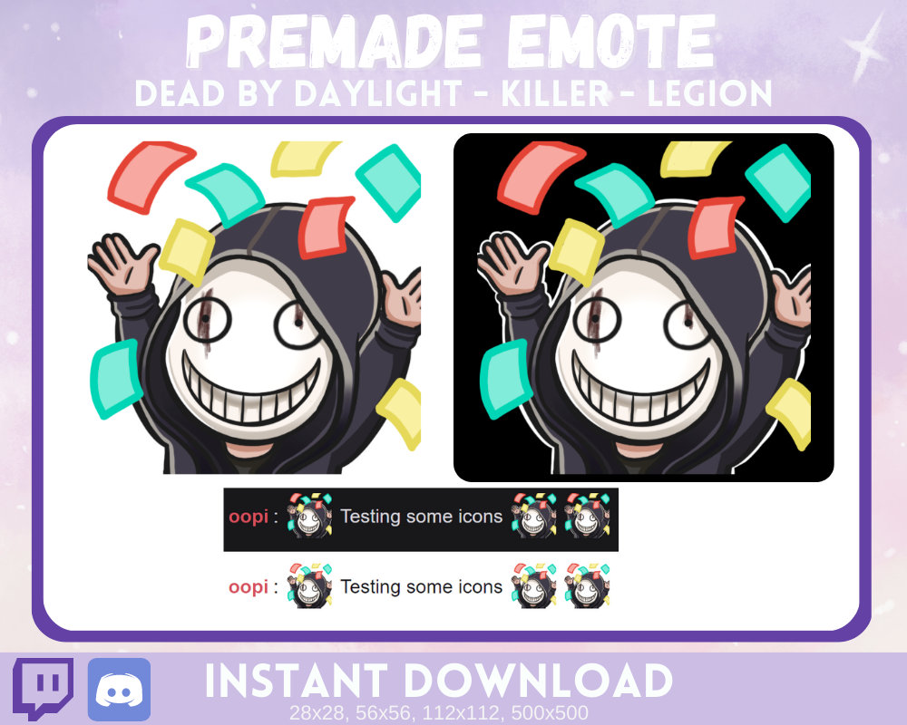 Premade Hype Legion Dead by Daylight Killer Emote Instant Download - Etsy