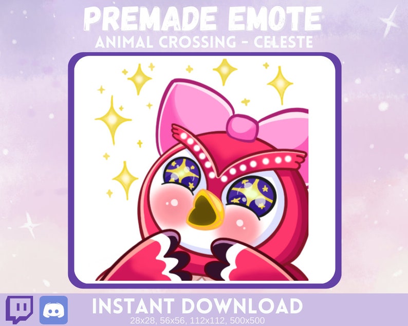Premade Celeste Animal Crossing Emote Instant Download - Etsy