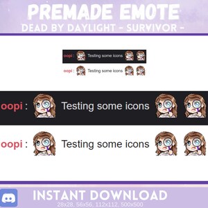 Premade Dead by Daylight Nancy Survivor Emote Instant Download - Etsy