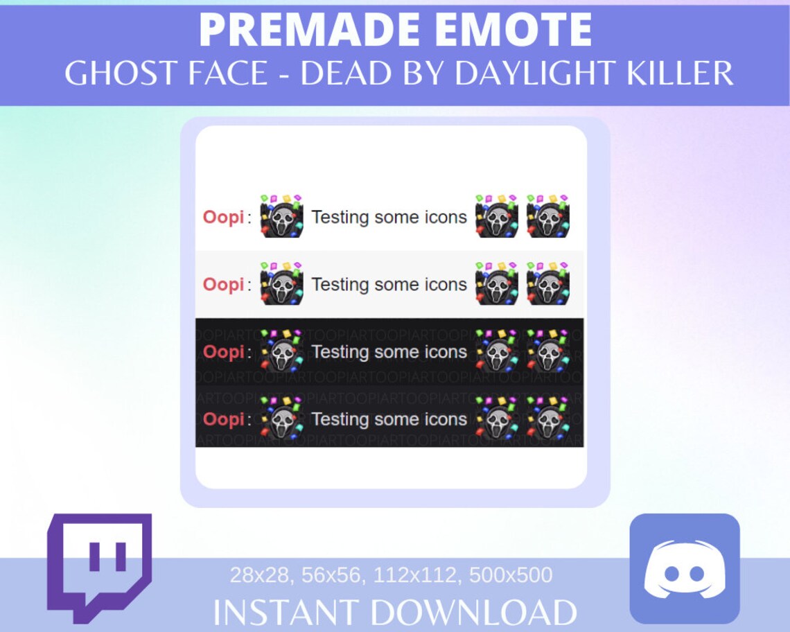 Premade Hype Ghost Face Emote Instant Download - Etsy