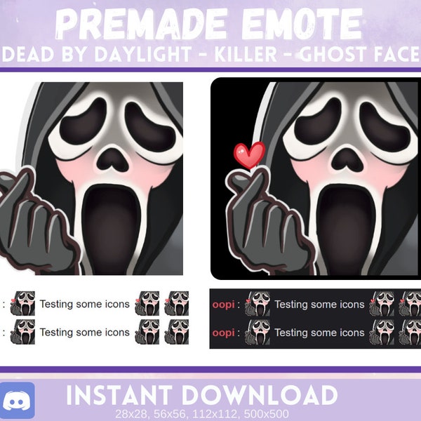 Twitch Emotes Ghost Face - Etsy