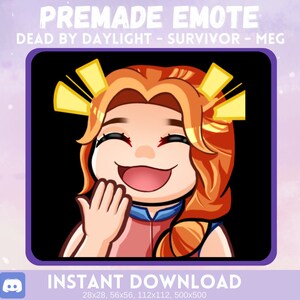 Premade Meg Dead by Daylight Survivor Laugh Emote Instant Download - Etsy