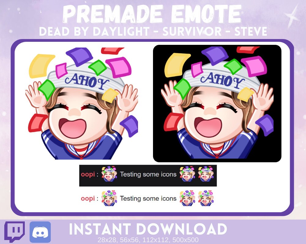 Premade Steve Dead by Daylight Survivor Emote - Etsy