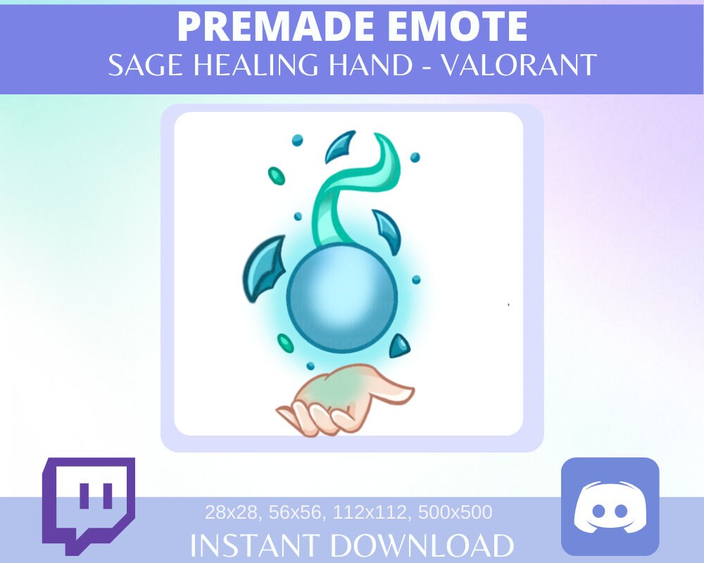 Premade Sage Healing Hand Valorant Emote Instant Download - Etsy