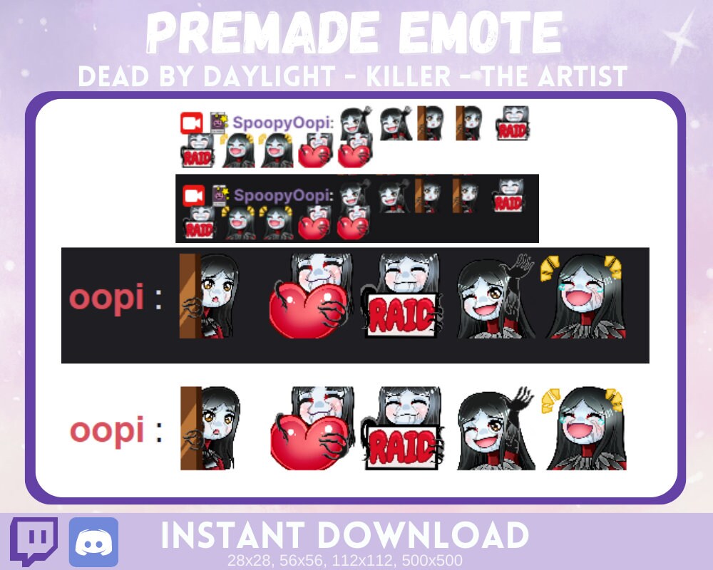 Premade the Artist Killer Dead by Daylight Emote Instant Download - Etsy