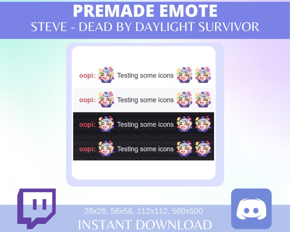 Premade Steve Dead by Daylight Survivor Emote - Etsy