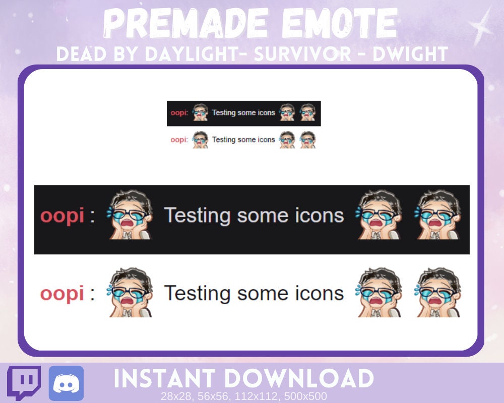Premade Dwight Dead by Daylight Emote Instant Download - Etsy