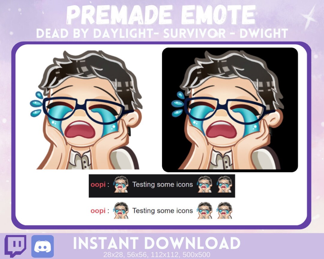 Premade Dwight Dead by Daylight Emote Instant Download - Etsy