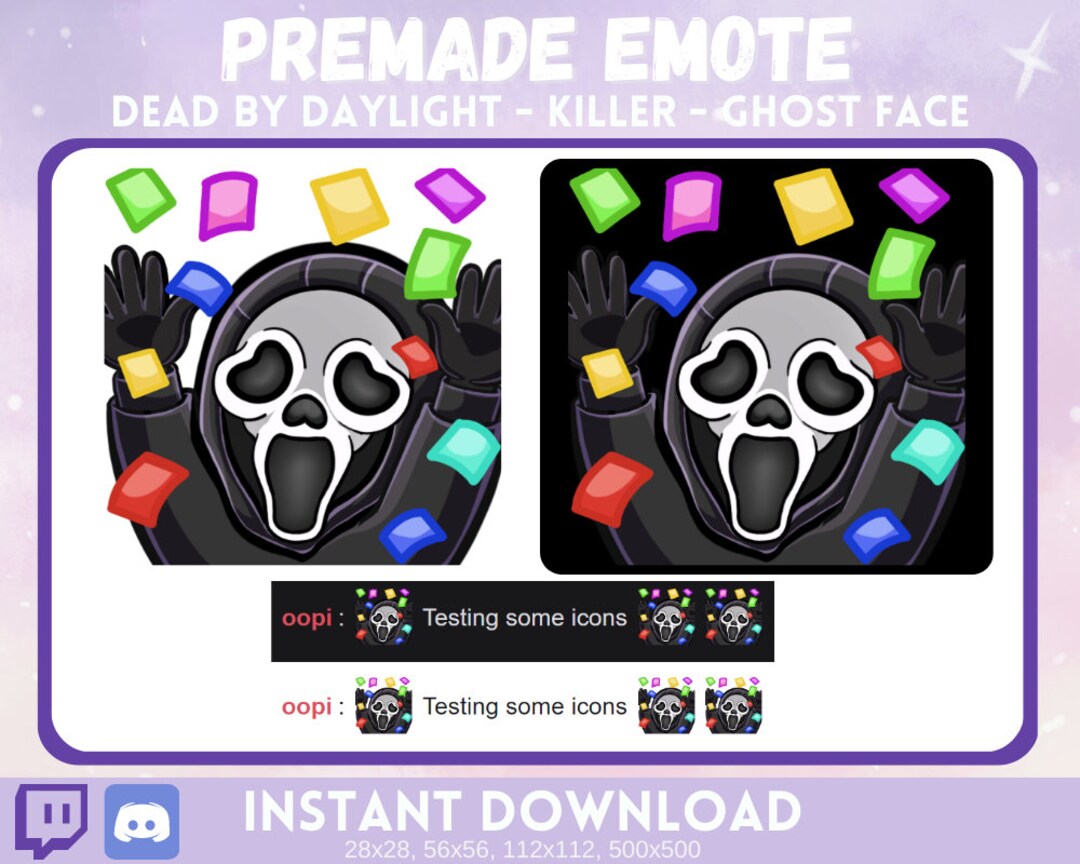 Premade Hype Ghost Face Emote Instant Download - Etsy