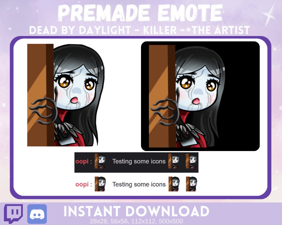 Premade the Artist Killer Dead by Daylight Lurk Emote Instant Download ...