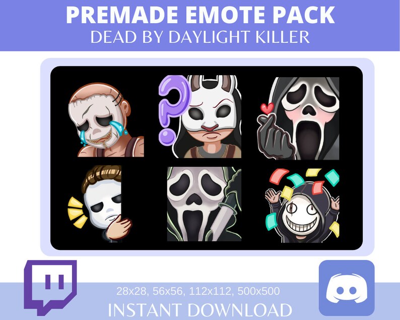 Premade Dead by Daylight Killer Emote Pack Instant Download - Etsy