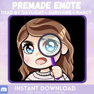 Premade Dead by Daylight Nancy Survivor Emote Instant Download - Etsy