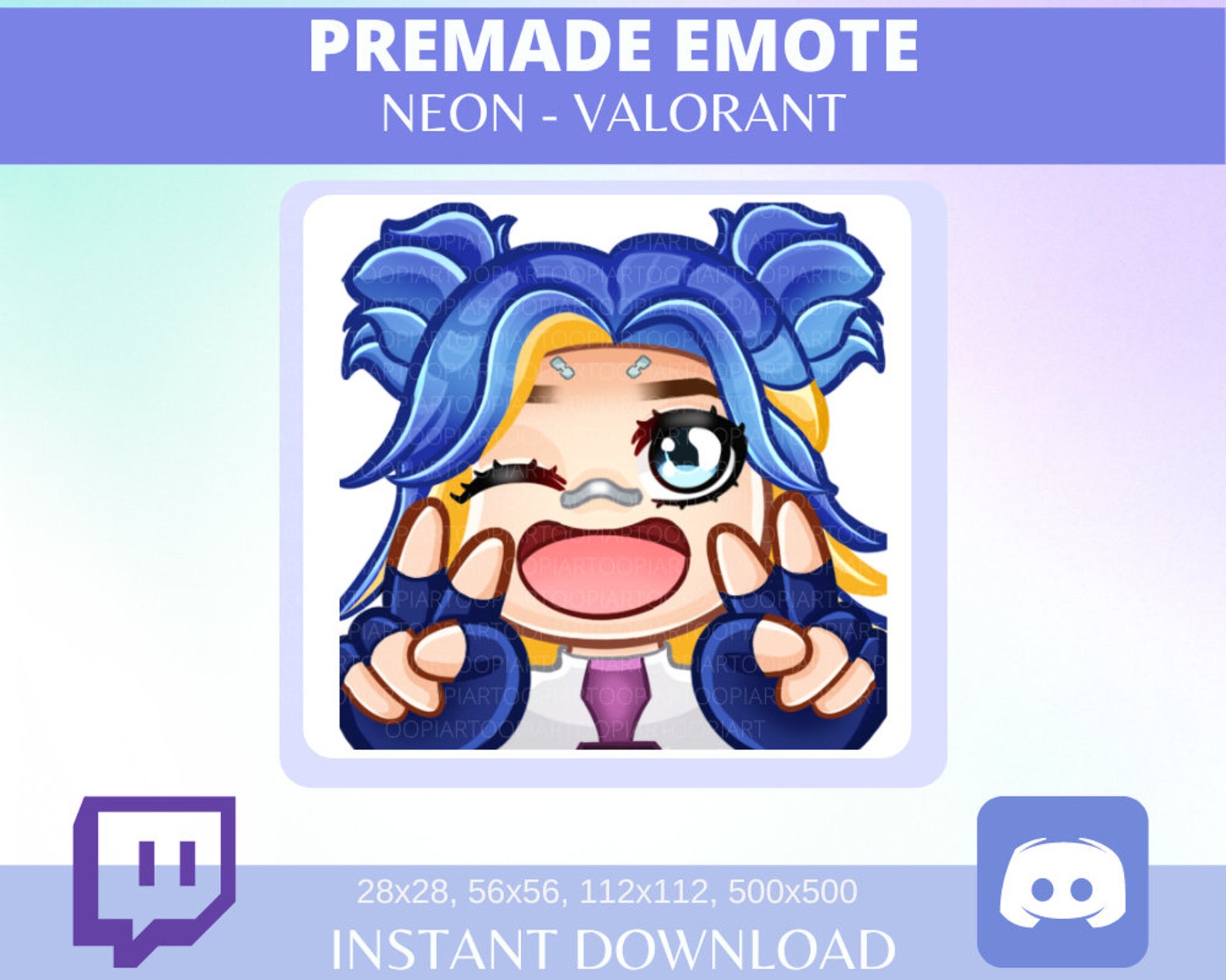 Premade Neon Valorant Emote Instant Download - Etsy