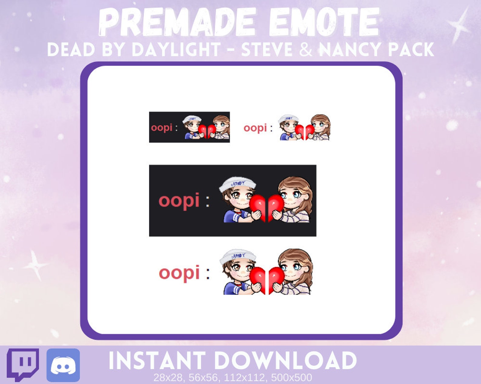 Premade Steve and Nancy Dead by Daylight Survivor Emote Pack Instant ...
