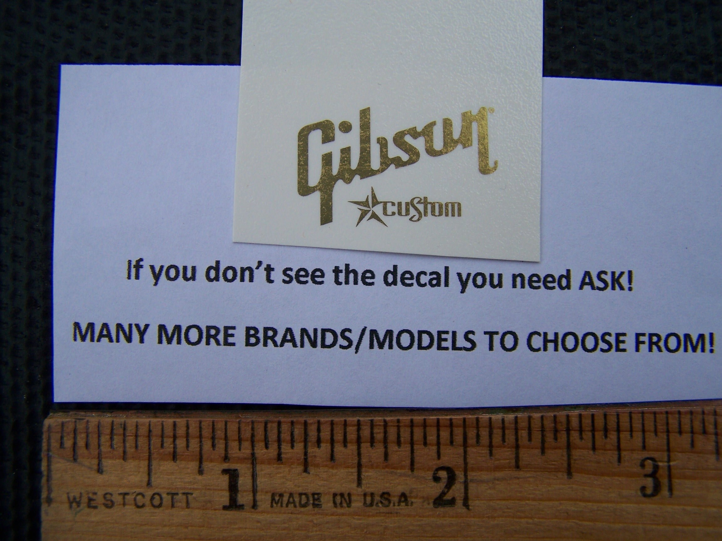 Electric Guitar Waterslide Decal, Metallic Ink Guitar Decal, Premium ...