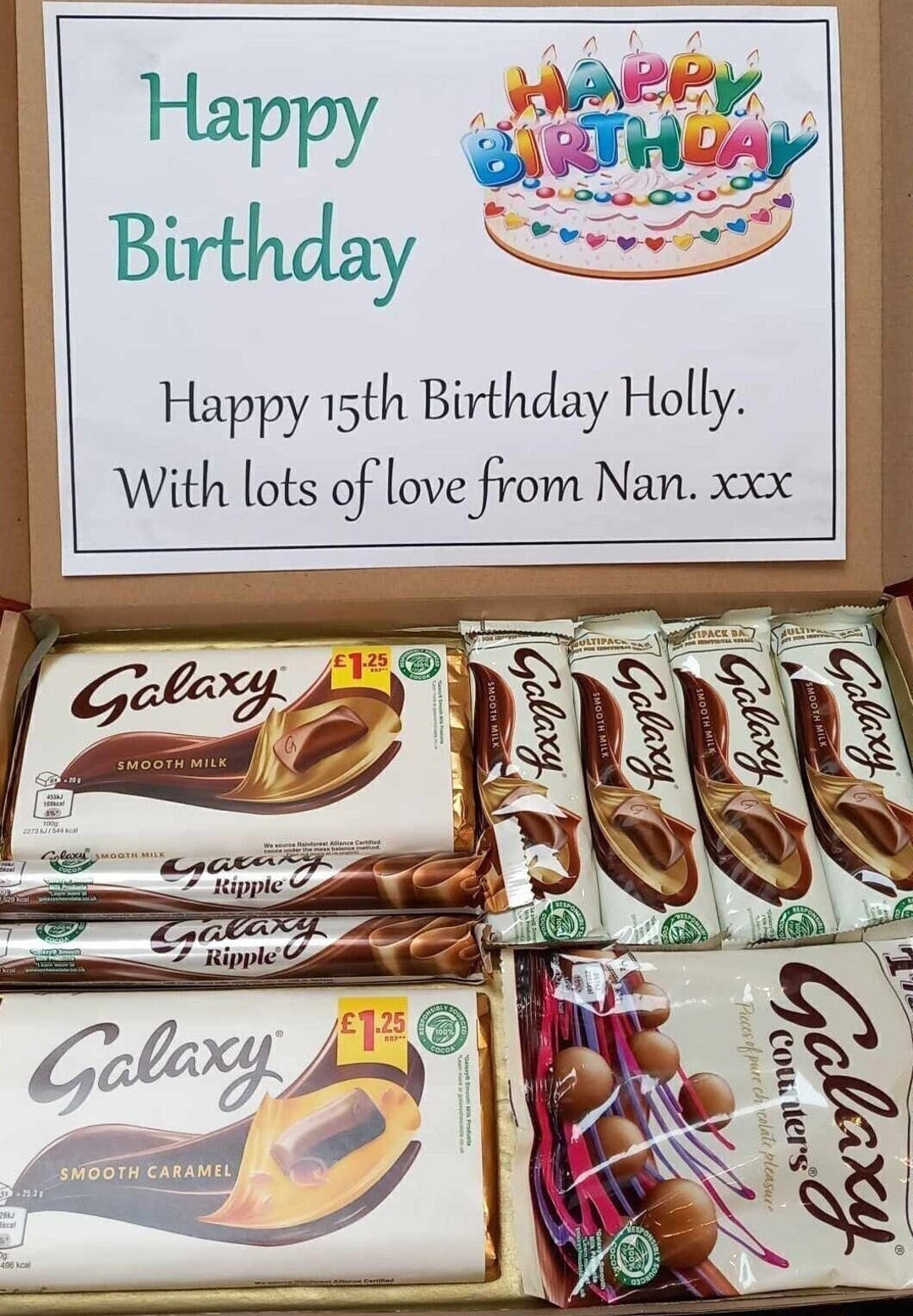 Galaxy Luxury Chocolate Box Gift Hamper, Personalised Message, Ideal ...