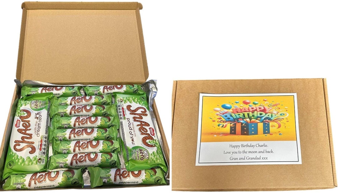 Personalised Aero Chocolate Bar Sweet Gift Box Hamper Selection ...