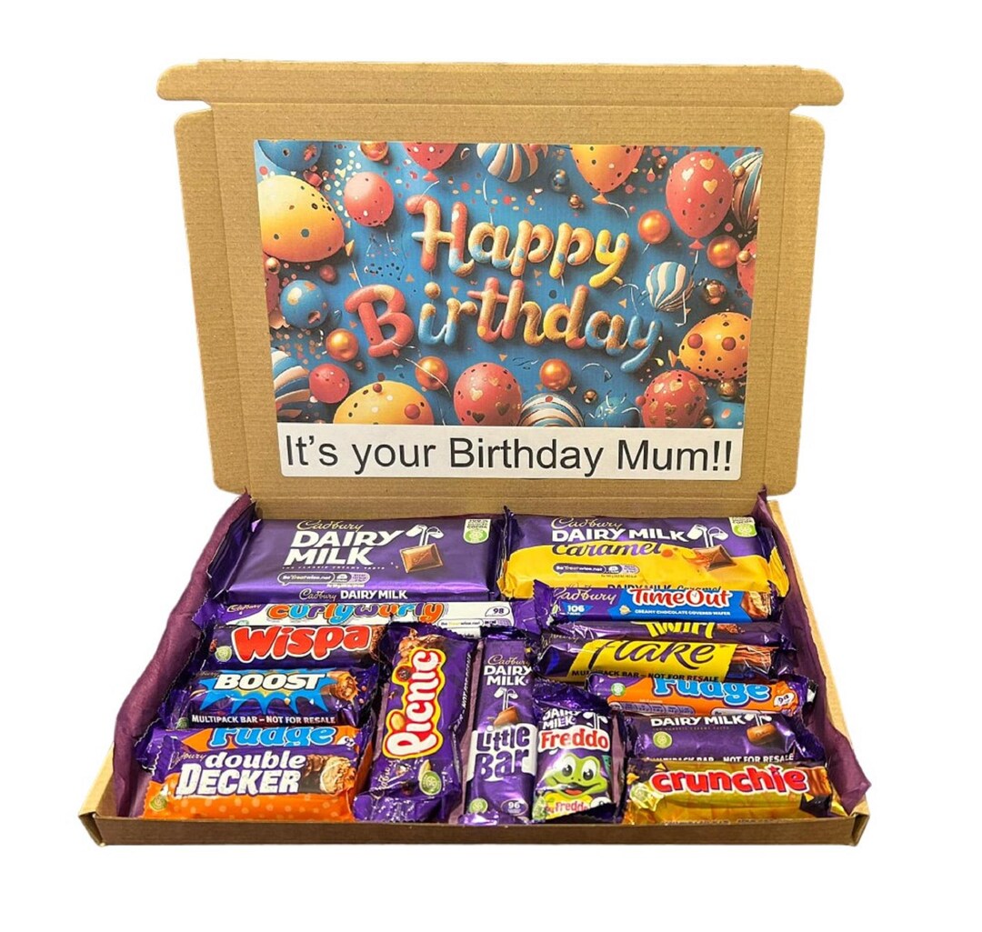 Personalised Cadbury Chocolate Hamper Box. Birthday Gift Christmas ...
