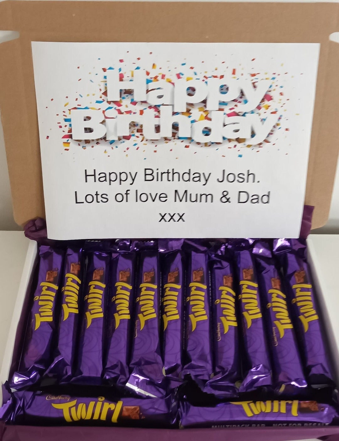 Twirl Luxury Chocolate Box Gift Hamper, Personalised Message, Ideal ...