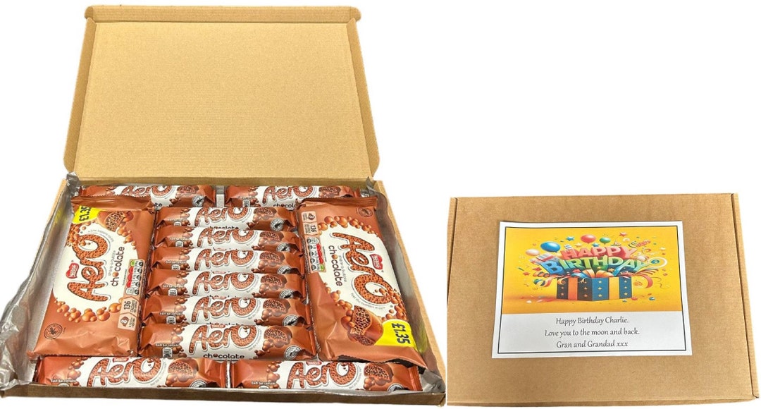Milk Aero Chocolate Box Gift Hamper, Personalised Message, Ideal Treat ...