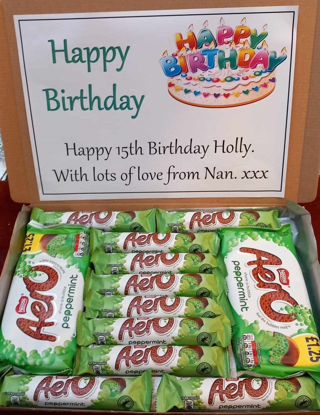 Personalised Mint Aero Chocolate Hamper Box. Birthday Gift Christmas ...