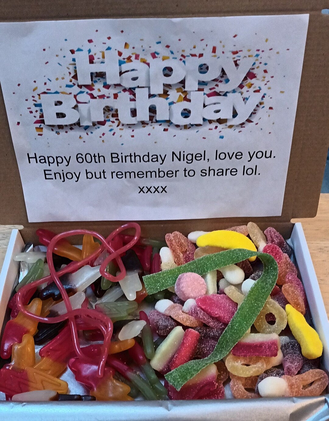 500g Pick N Mix Sweet Box: Personalized Candy Gift Hamper - Etsy