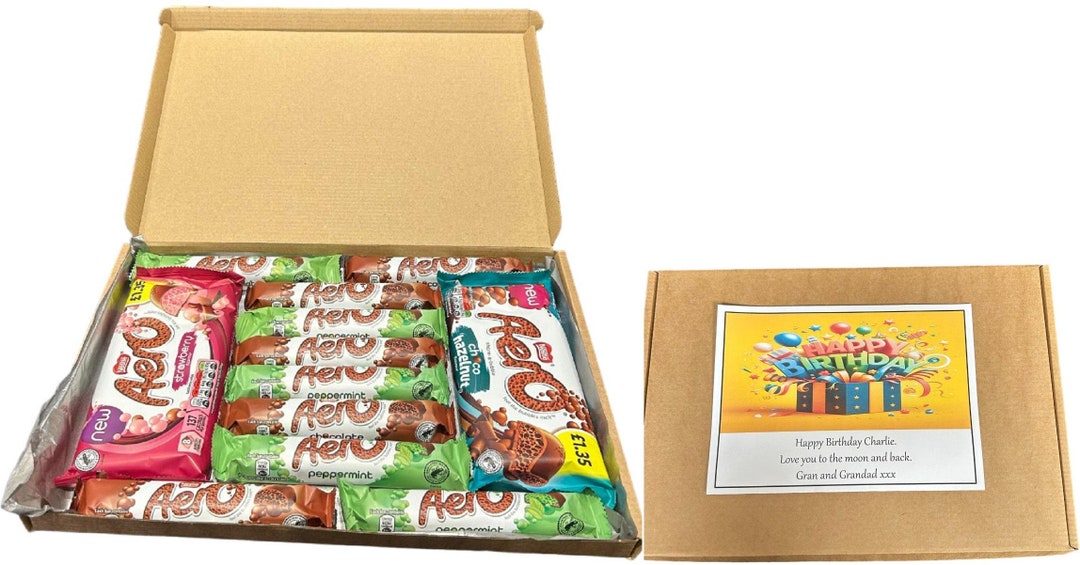 Personalised Aero Mix Chocolate Hamper Box. Birthday Gift Christmas ...
