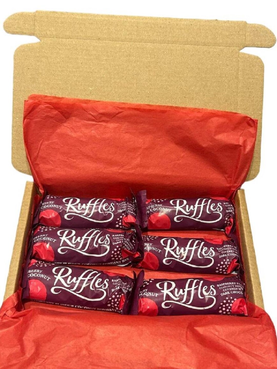 Raspberry Ruffle Chocolate Box Gift Hamper, Personalised Message, Ideal ...