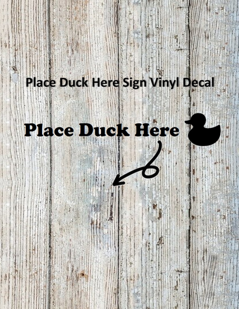 Place Duck Here Sign Vinyl Decal - Etsy